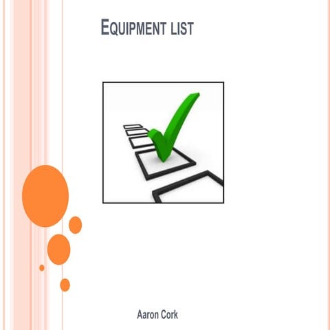 Equipment list