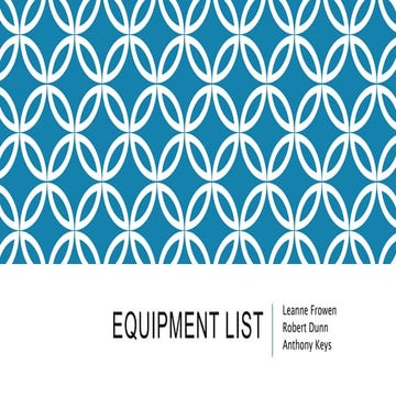 Equipment list | PPT