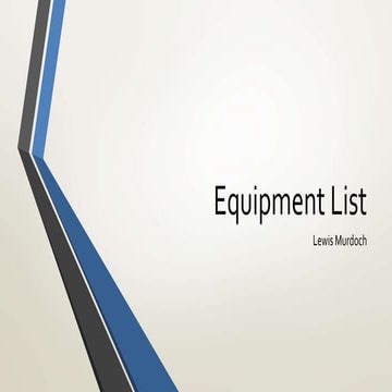 Equipment list | PPTX