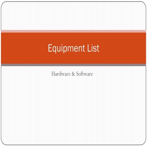 Equipment list | PPTX