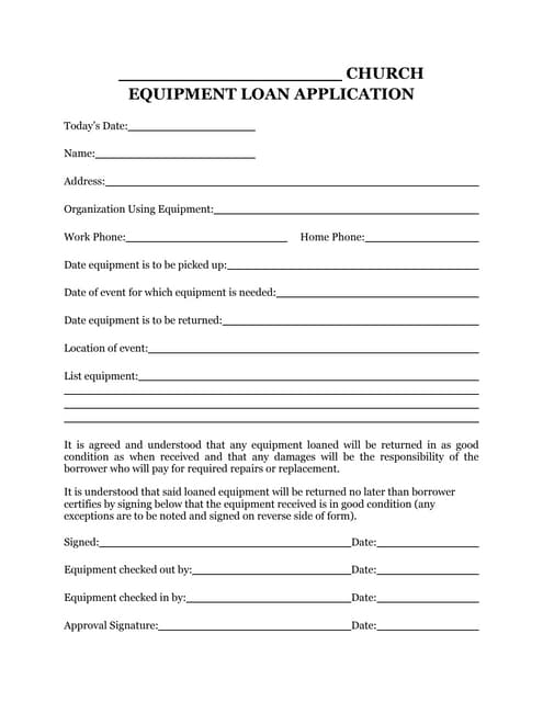 Church facility rental form | PDF