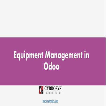 Equipment management | PPTX