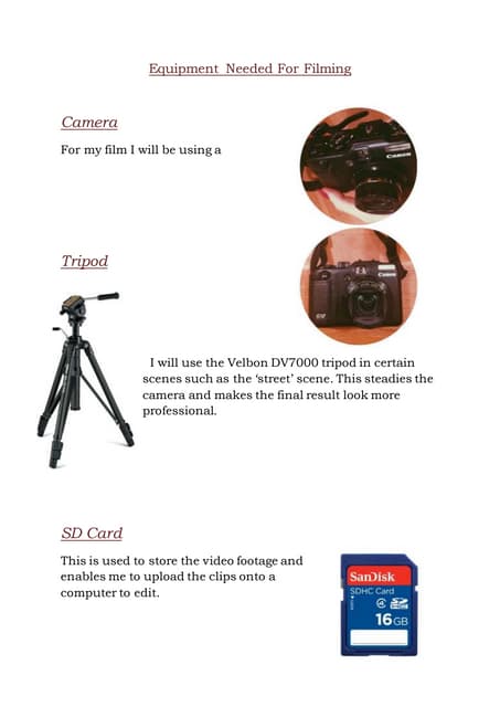 Equipment list | DOCX