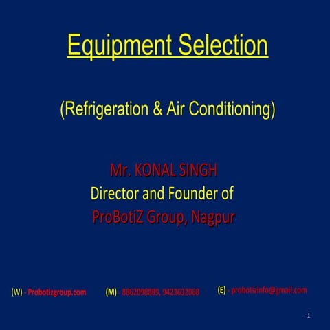 Equipment selection (RAC) | PPT
