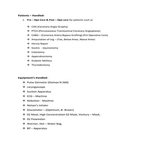 Equipment’s Handled.docx