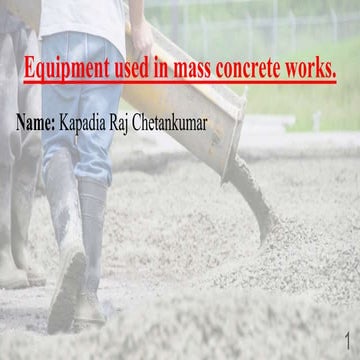 EQUIPMENTS USED IN CONCRETE WORKS | PPTX