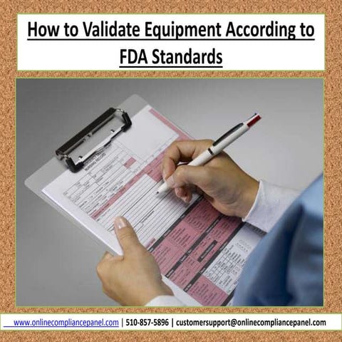 Equipment Validation-FDA Standards | PPT