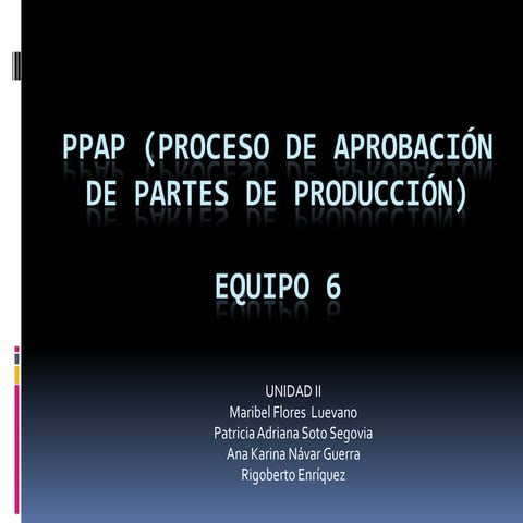 PPAP SECCION I Y II | PPTX