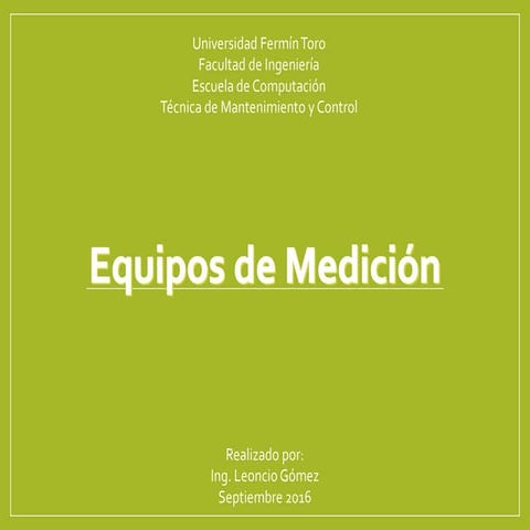 Equipos de medicion | PPTX