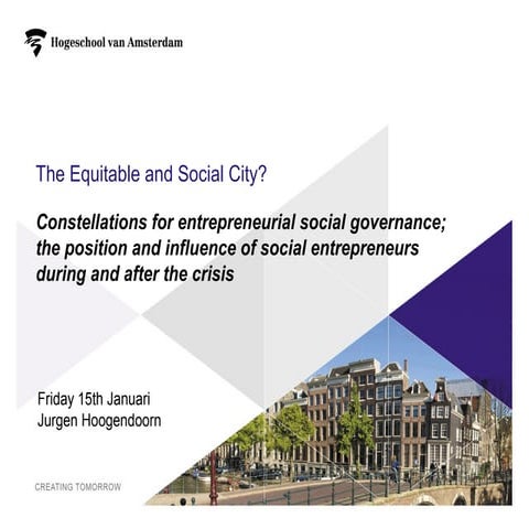 Equitable and social city social entrepreneurs | PPT