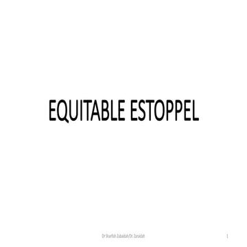 EQUITABLE ESTOPPEL.pptx | EQUITY LAW AND TRUST LAW | PPTX