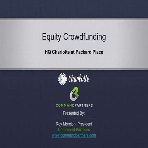 Equity Crowdfunding 101 | PPTX