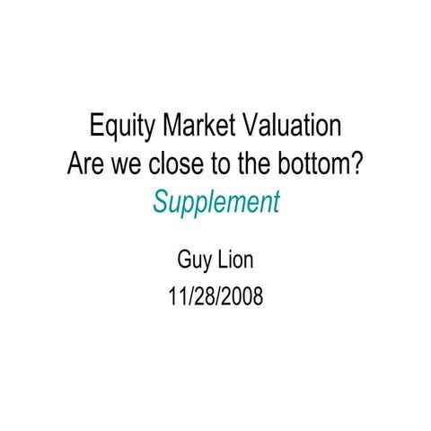 Equity Market Valuationb | PPT