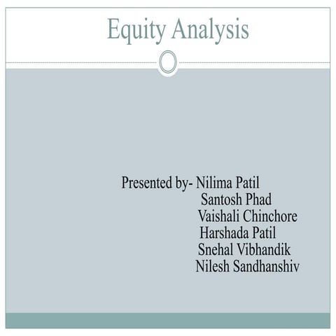 Equity analysis | PPT