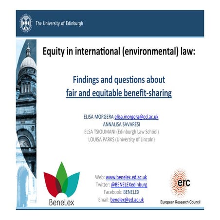 Equity Workshop: Equity in international environmental law | PDF