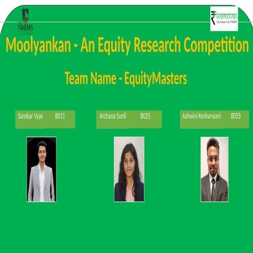 Equity Reserach/Financial Modelling - KPR Mills Ltd. (Textile Sector ...