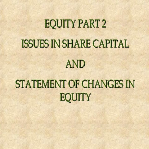 Equity part2 | PPT