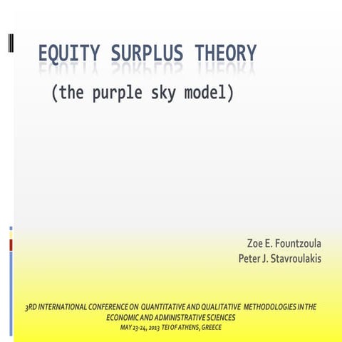 Equity Surplus Theory (The Purple Sky Model) | PPTX