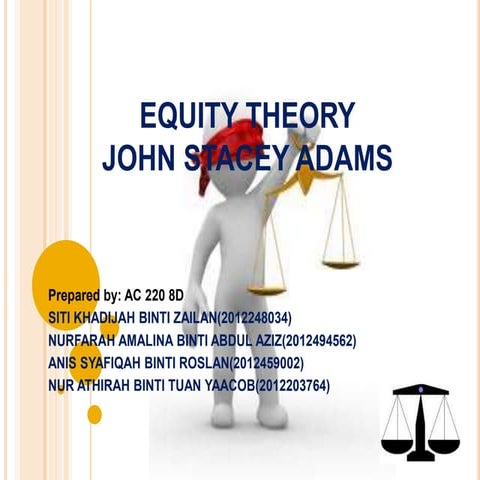Equity Theory Adams' Equity Theory Balancing Employee Inputs And