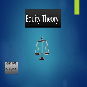 Equity theory | PPTX