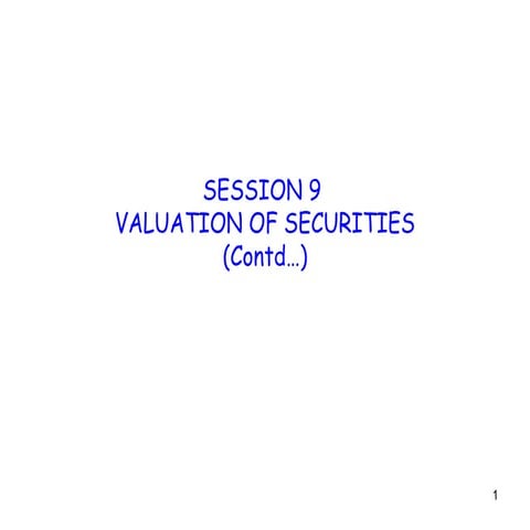 EQUITY VALUATION complete knowhow about equity | PPT