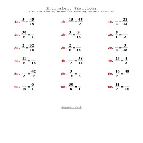 Equivalent Fractions | DOCX
