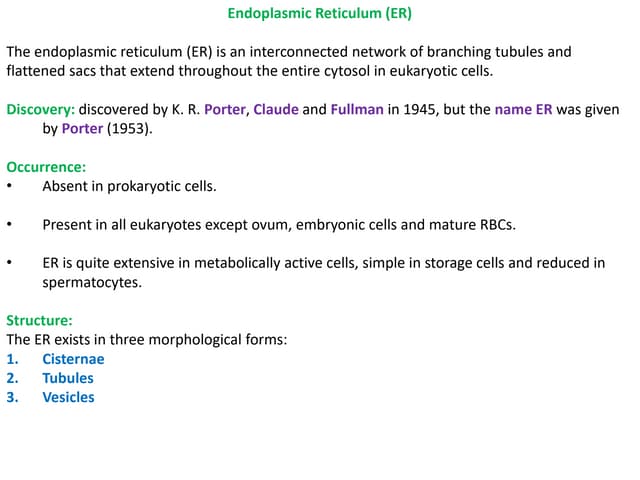 Ultrastructure of Endoplasmic reticulum and functions.pptx