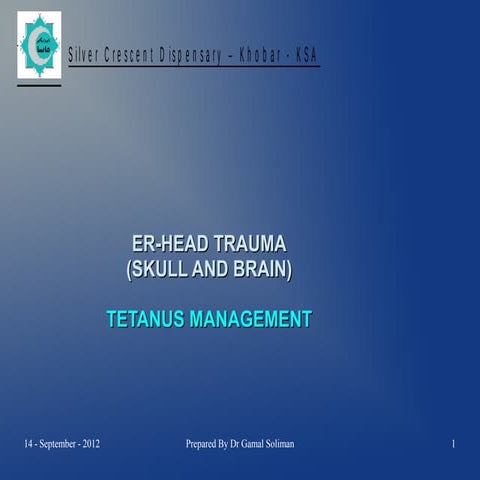 ER Head Trauma-Tetanus | ODP