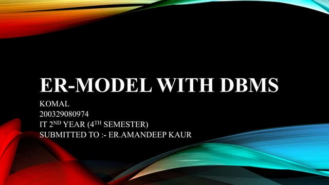 Er model ppt | PPTX