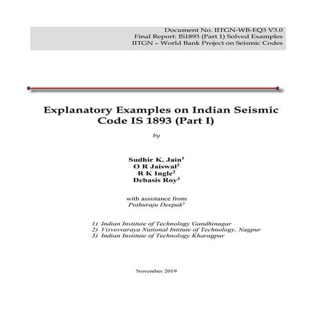 Explanatory Examples on Indian Seismic Code IS 1893 (Part I) | PDF