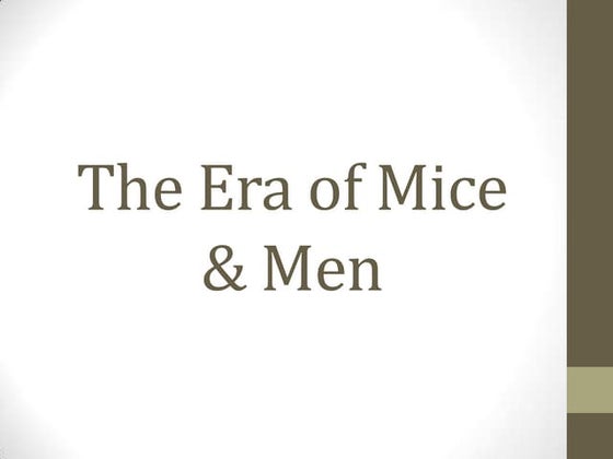 Of Mice and Men Context | PPTX