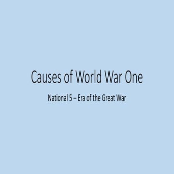 Causes of WW1 | PPT