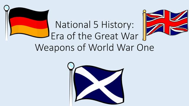 World War 1 Technology | PPT
