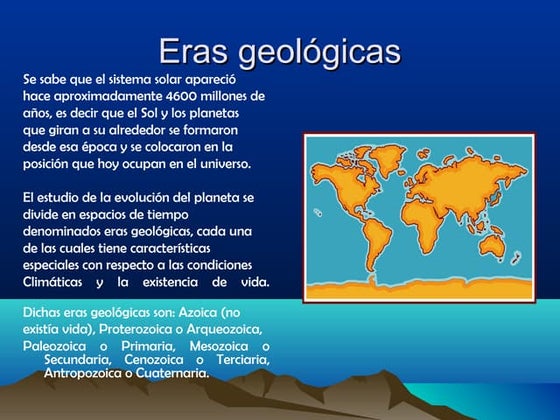 Las eras geológicas | PPT