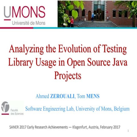 Analyzing The Evolution Of Testing Library Usage In Open Source Java Projects Ppt