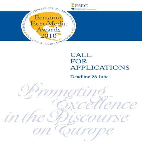 Erasmus EuroMedia Awards Call 2010 | PDF