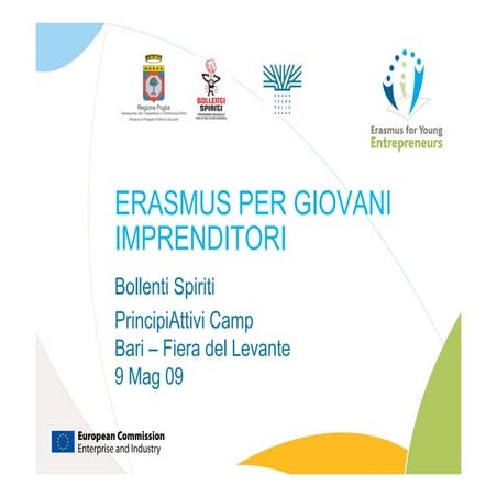 Il programma Erasmus Giovani Imprenditori | PPT