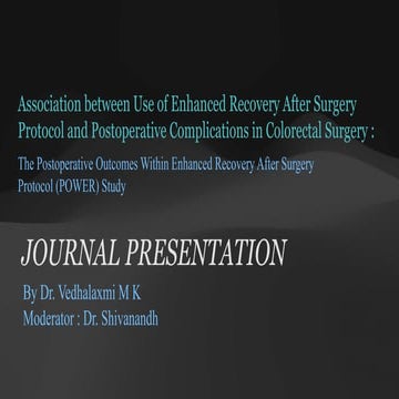 Association between Use of Enhanced Recovery After Surgery Protocol and ...