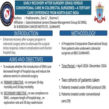eras protocol in colorectal cancer surgery | PPT
