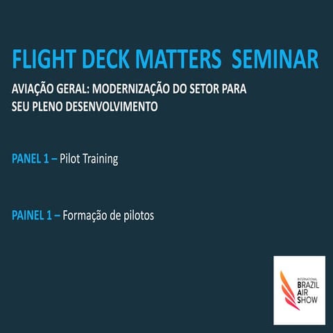 Fabio Campos - FLIGHT DECK MATTERS - PANEL 1 – Pilot Training | PDF