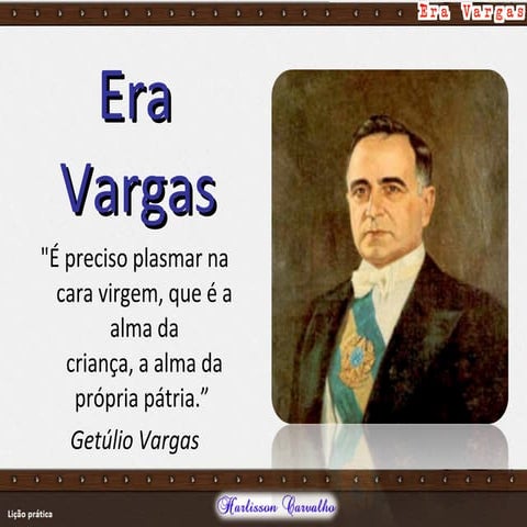 Aula de História sobre a Era Vargas completa | PPTX