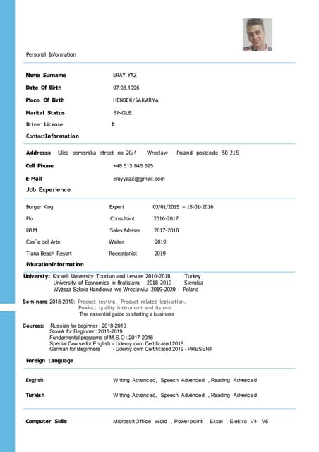 Curriculum Vitae | DOCX | Business | Business and Finance