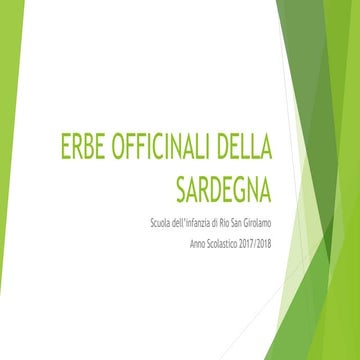 Erbe officinali della sardegna | PDF