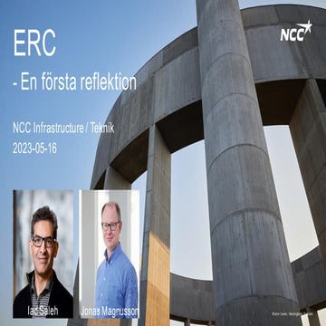ERC - En första reflektion - Iad Saleh & Jonas Magnusson, NCC | PDF
