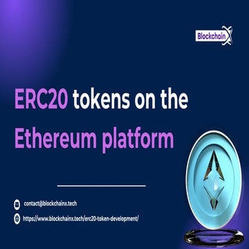 ERC20 tokens on the Ethereum platform | PPT