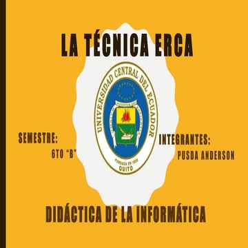 metodología de aprendizaje ERCA | PPTX