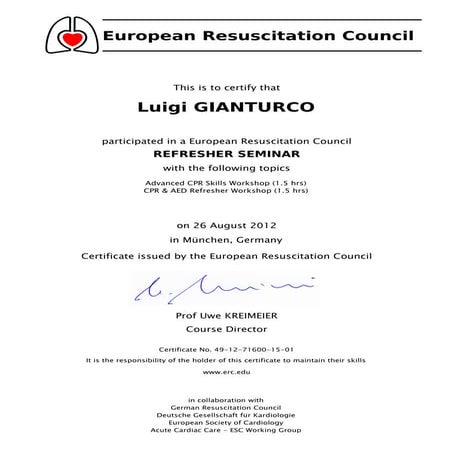 ERC certificate | PDF