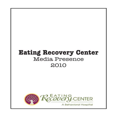 Eating Recovery Center 2010 Clipbook | PDF