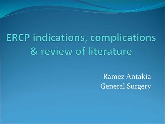 ERCP Procedure | PDF | Digestive Disorders | Diseases and Conditions