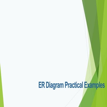 ER Diagram Examples.pptx | Databases | Computer Software and Applications